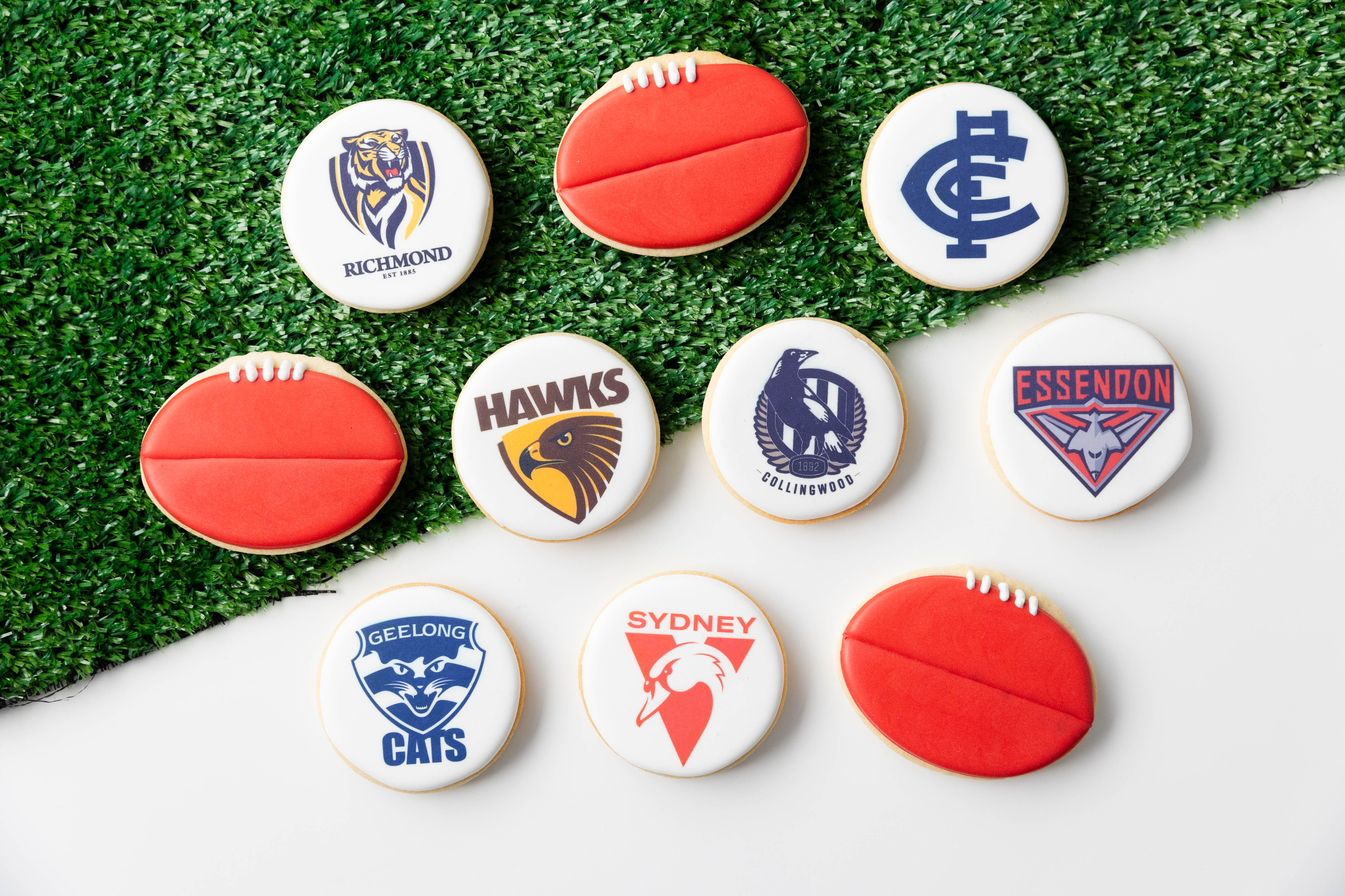 AFL THEMED SET OF COOKIES – Cookie Planet Melbourne