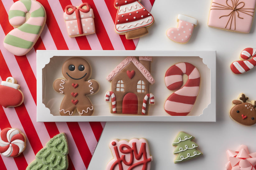 GINGERBREAD VILLAGE- SET OF 3 BOXED – Cookie Planet Melbourne